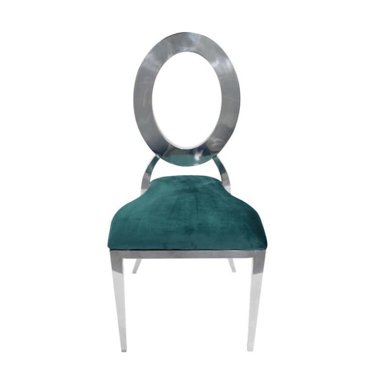 Beverly Silver Chair with Blue Velvet Cushion – The Lounge